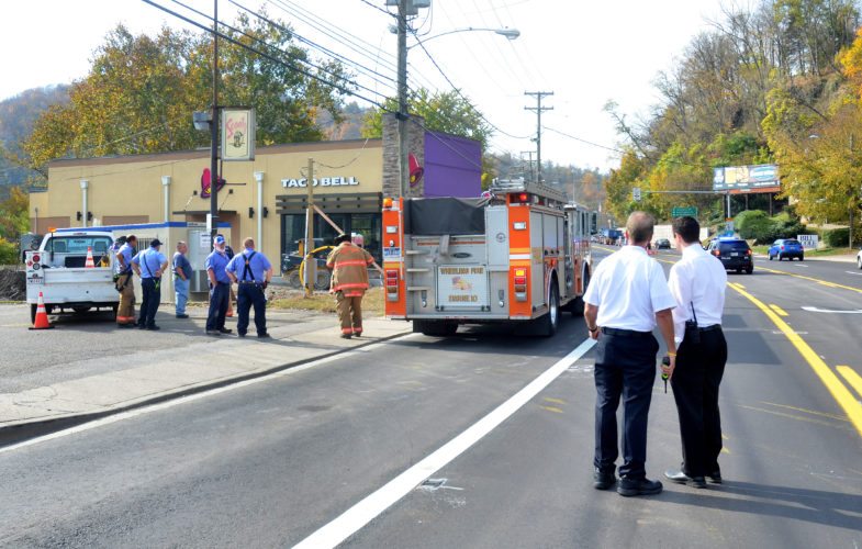 Ruptured Gas Line Shuts Down Portion of National Road in Wheeling ...